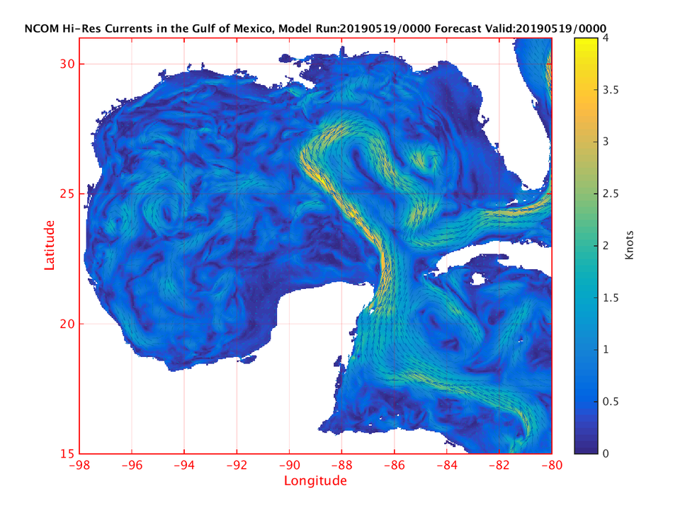 NCOM High Resolution Oceanic Model